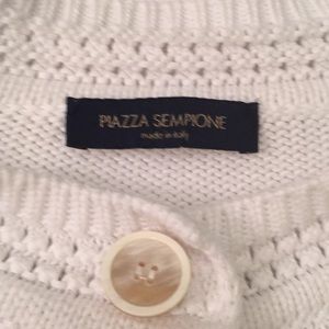 Piazza Sempione | Sweaters | Piazza Sempione White Chunky Knit Sweater ...